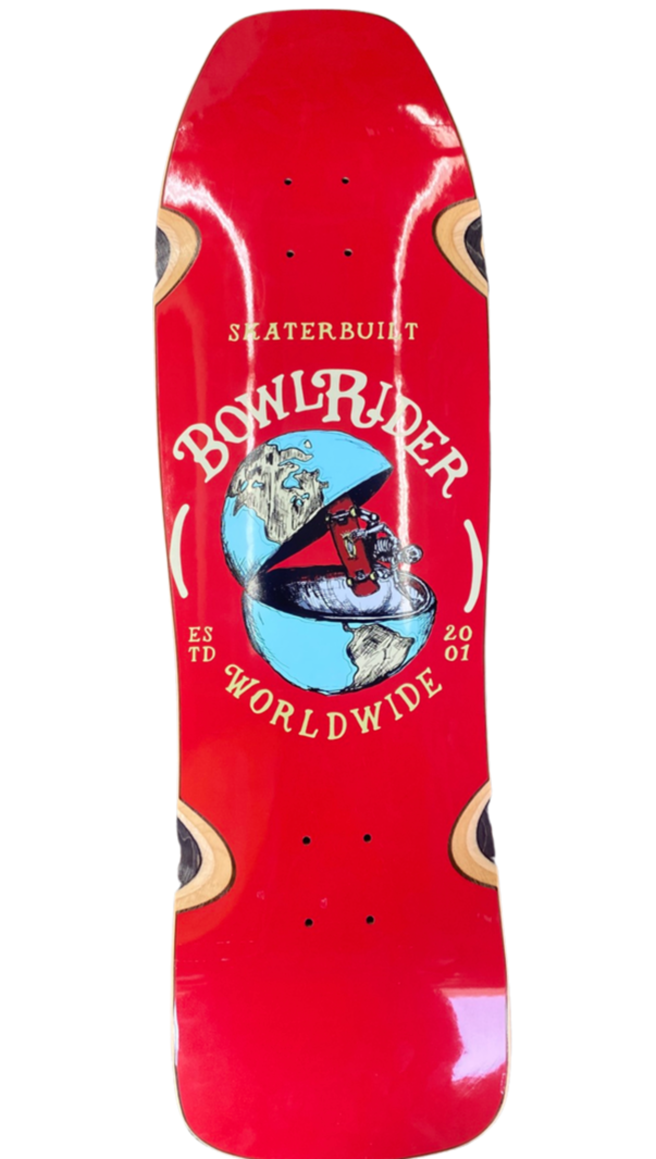 SKATERBUILT 'Bowlrider Worldwide' RED 9.5'' Deck – Mongo Skates